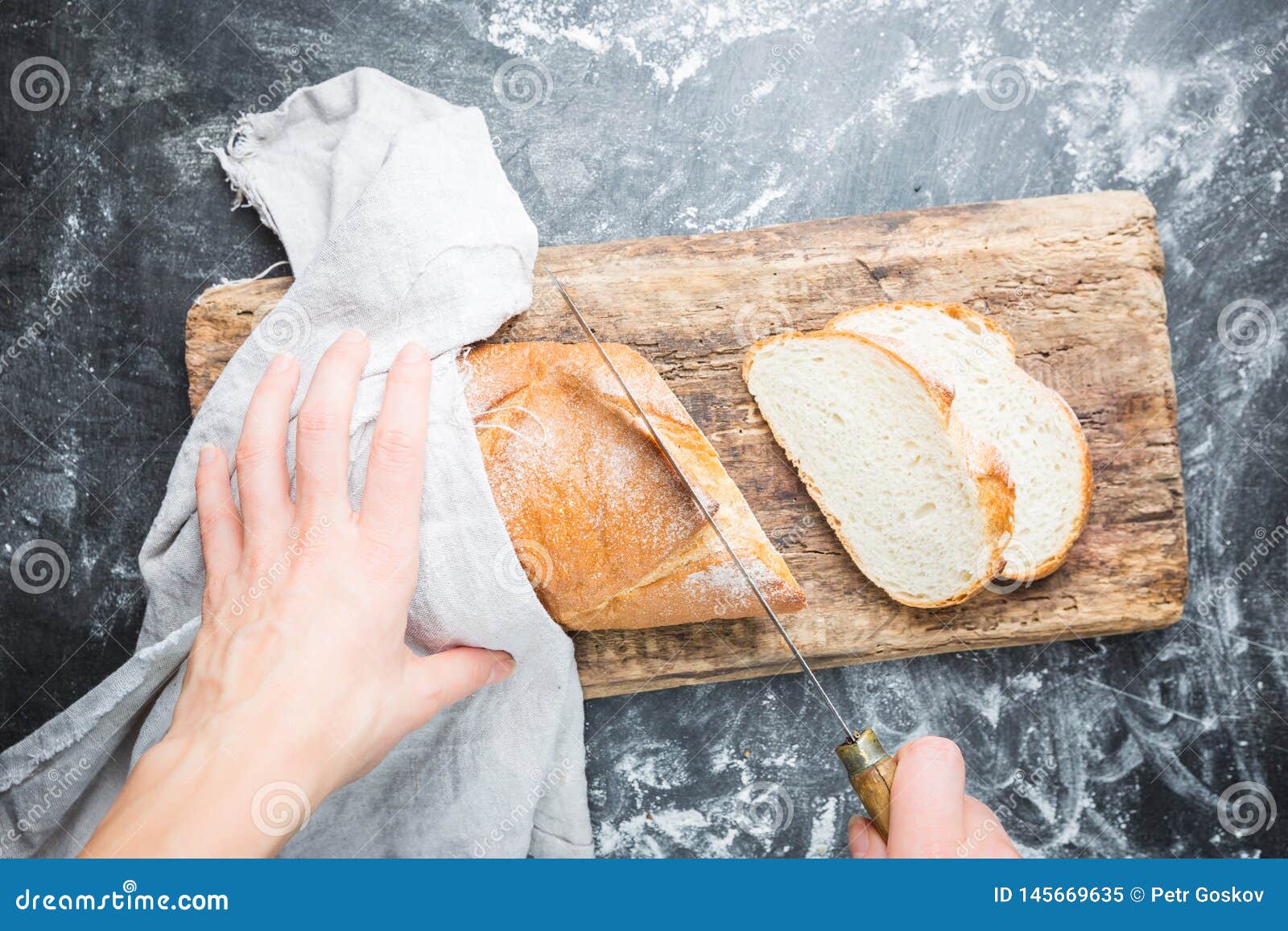 Fresh slice bread stock image. Image of brown, diet - 145669635