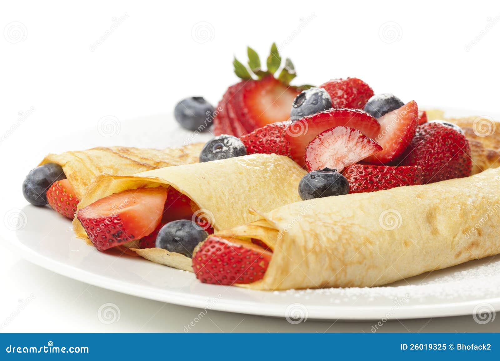 Fresh Homemade Strawberry Crepes Stock Image - Image of french ...