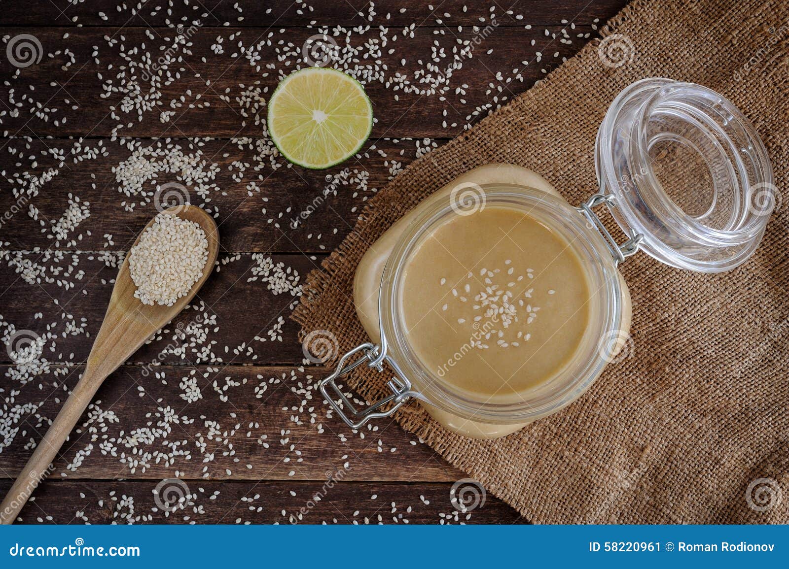 Fresh homemade Tahini stock image. Image of cuisine, arab - 58220961