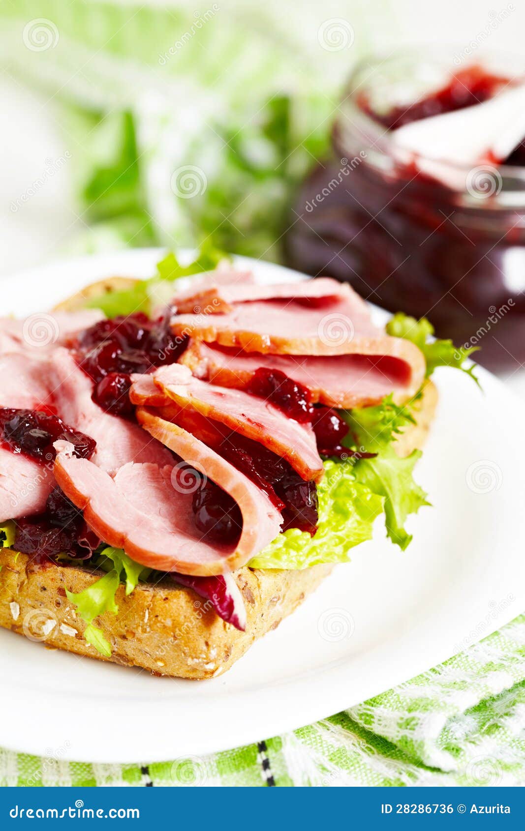 Fresh Homemade Turkey Sandwich Stock Photo - Image of cherry, fresh ...