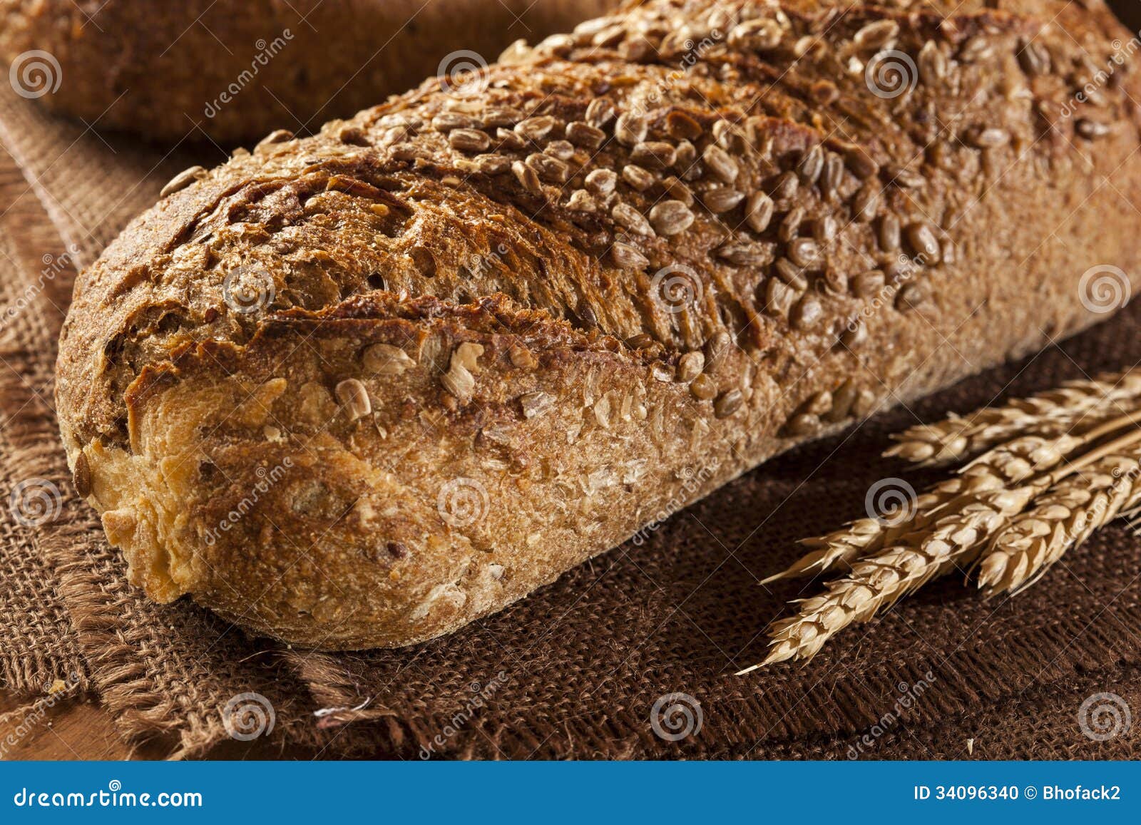Fresh Homemade Whole Wheat Bread Stock Photo - Image of cereal, grain ...