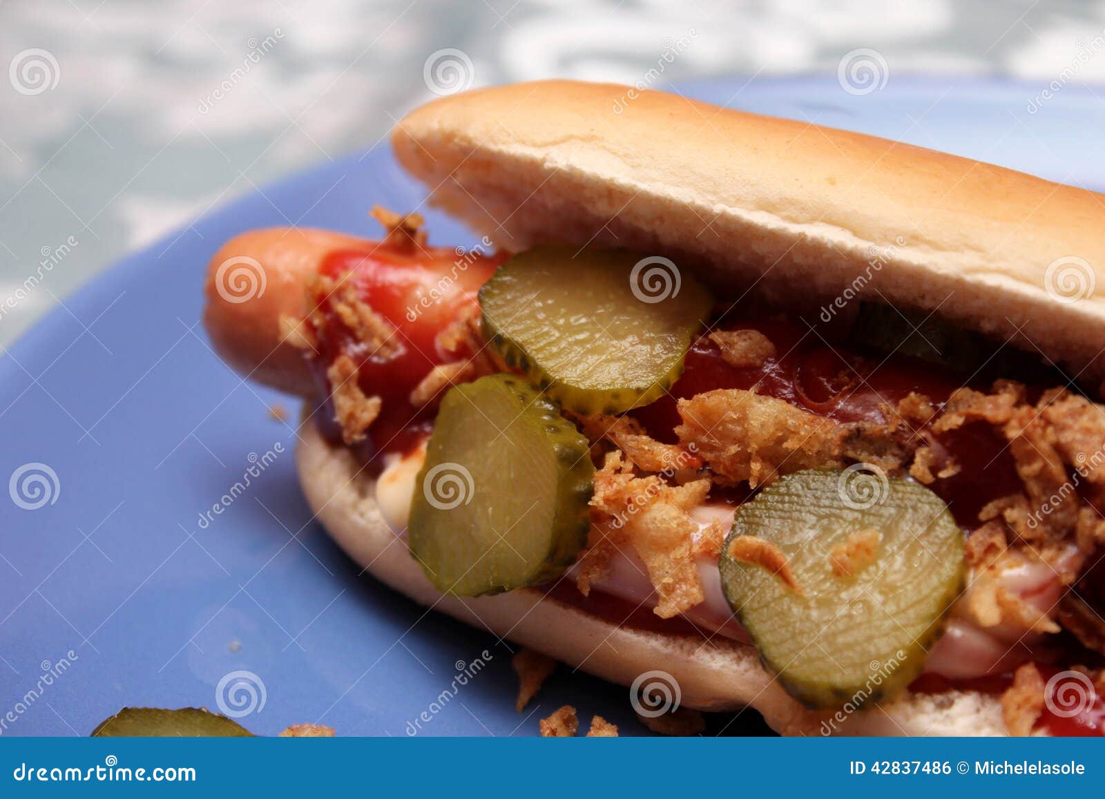 Fresh hot dog stock photo. Image of cucumbers, fast, fresh - 42837486