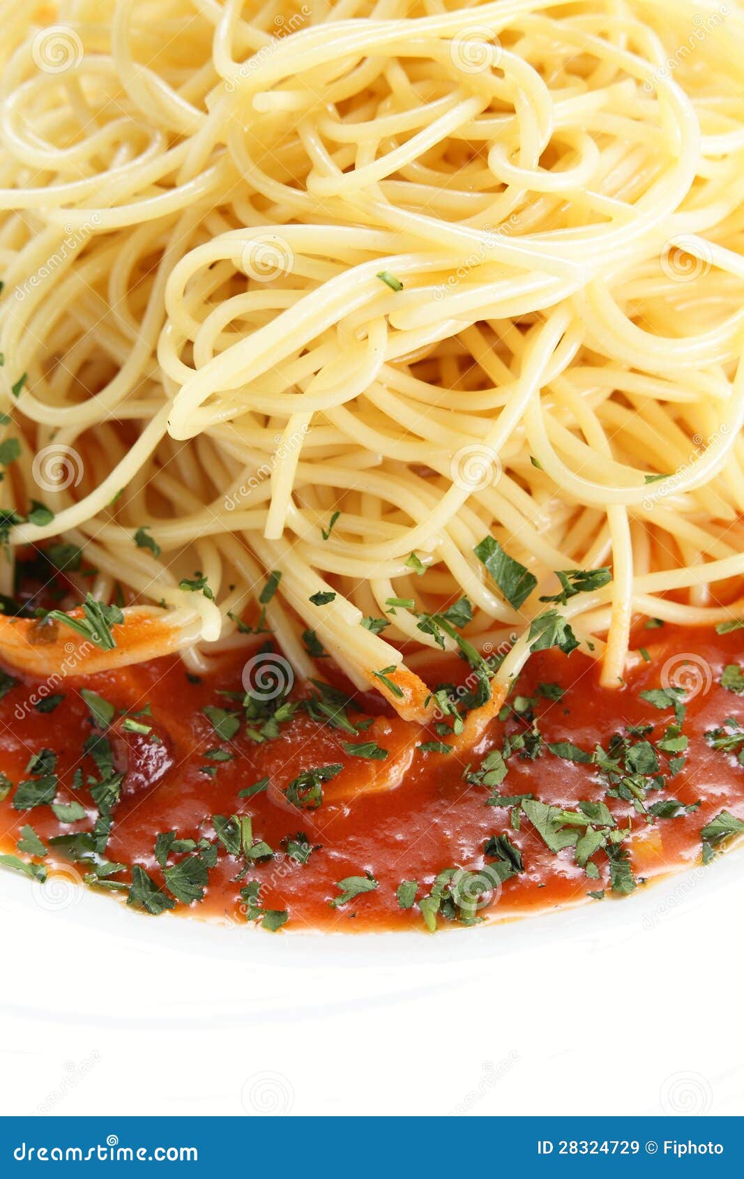 Fresh and Hot Pasta with Sauce Stock Image - Image of color ...