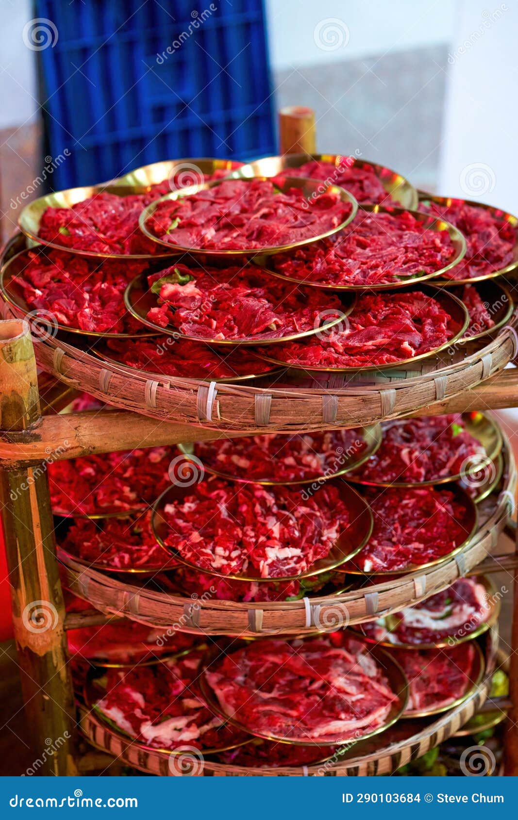 Fresh Hot Pot Dishes, Freshly Cut Yellow Beef Stock Photo - Image of ...