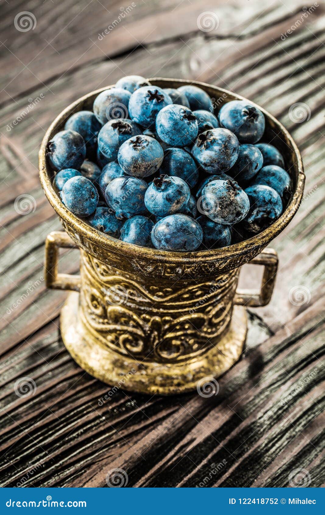 Fresh Huckleberries in Vintage Metal Bowl Stock Photo - Image of juicy ...