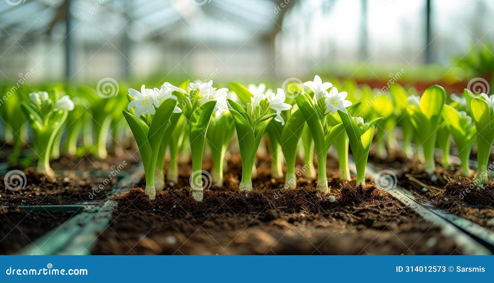 Fresh Hyacinth Bulbs Sprouting Vibrant Green Leaves in Soft Sunlight ...