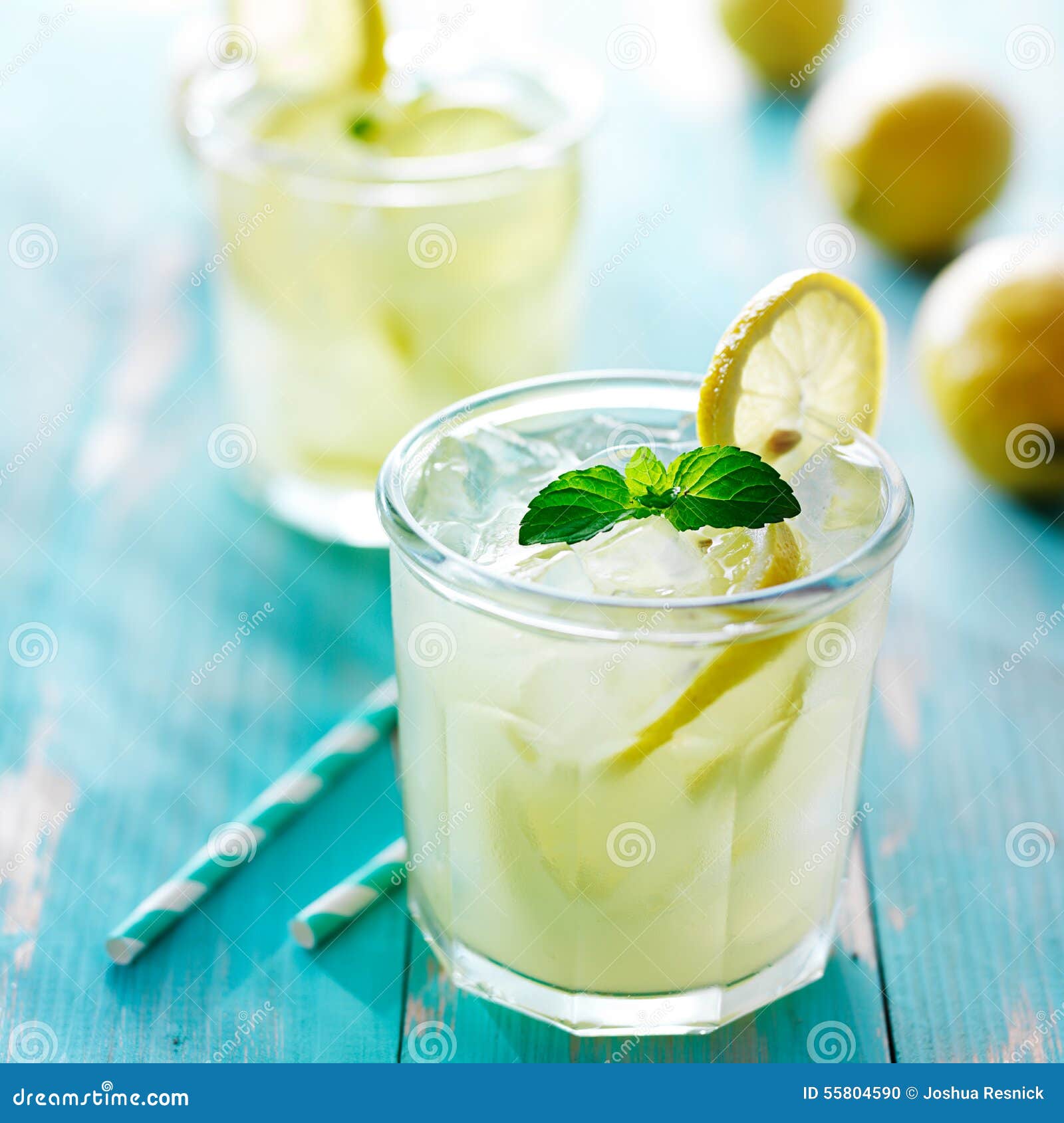 Fresh ice cold lemonade stock photo. Image of fruit, sweet - 55804590