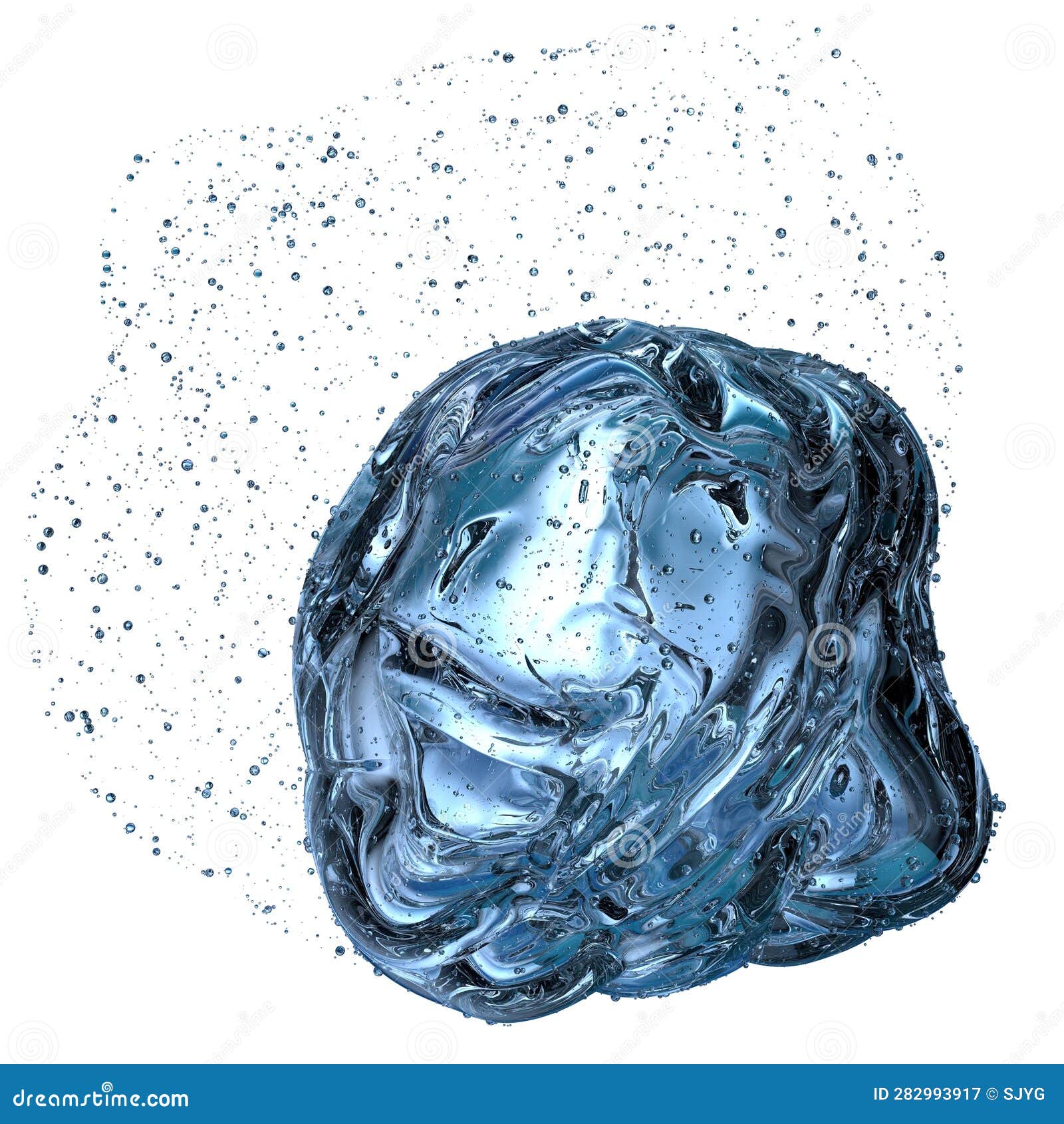 Fresh Ice Crystals Coloring Summer with Cool Cooling Water Blue ...