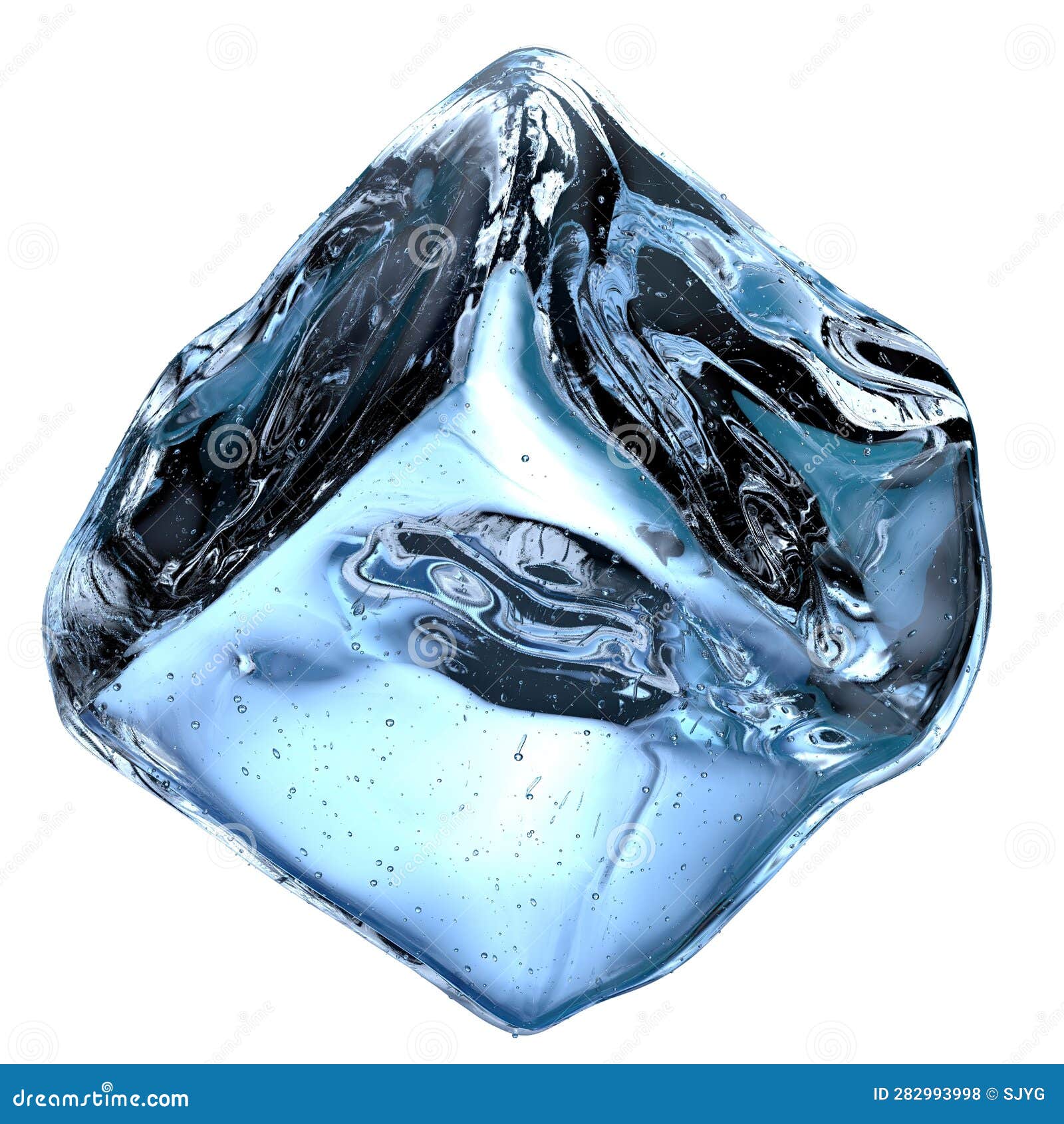 Fresh Ice Crystals Cool Feeling of Cold Jewels Dissolving in Water for ...