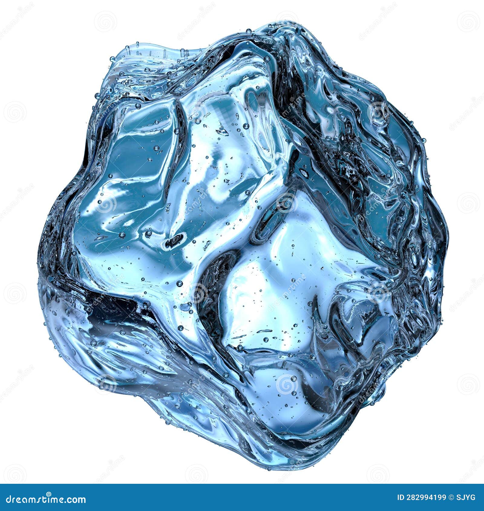 Fresh Ice Crystals Cool Water Like Jewels Blue, Abstract, Elegant and ...