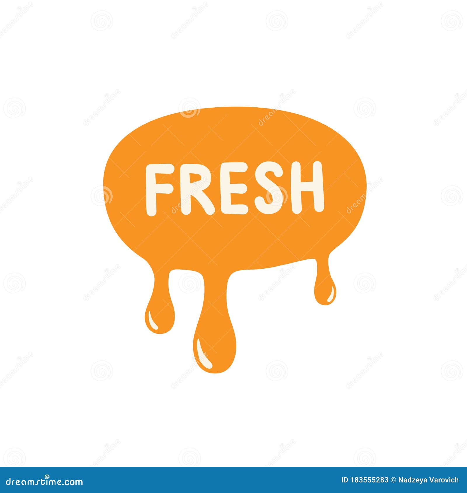 Fresh Icon. Orange Paint Dripping. Vector Illustration. Stock Vector ...