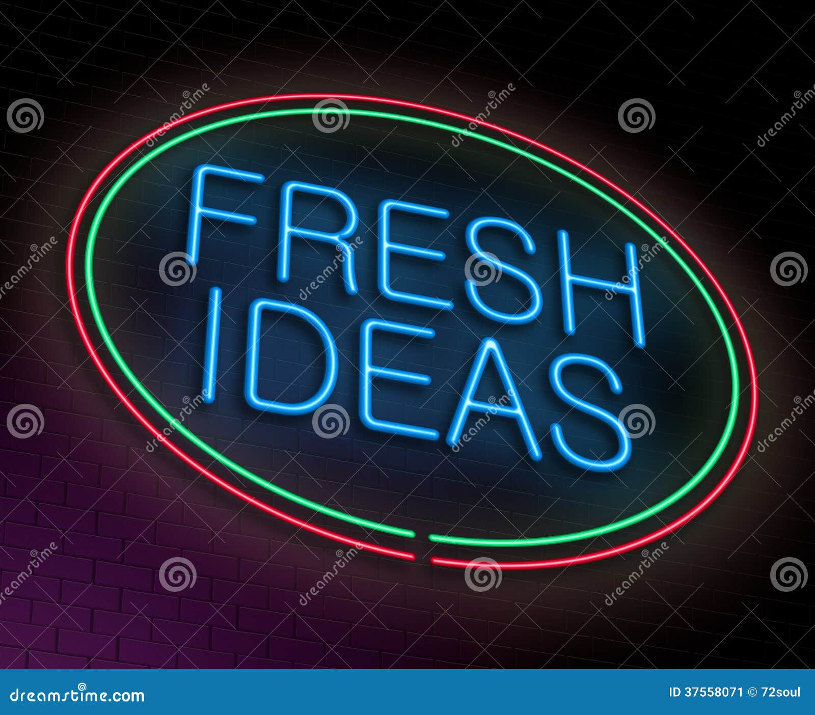 Fresh ideas concept. stock illustration. Illustration of neon - 37558071