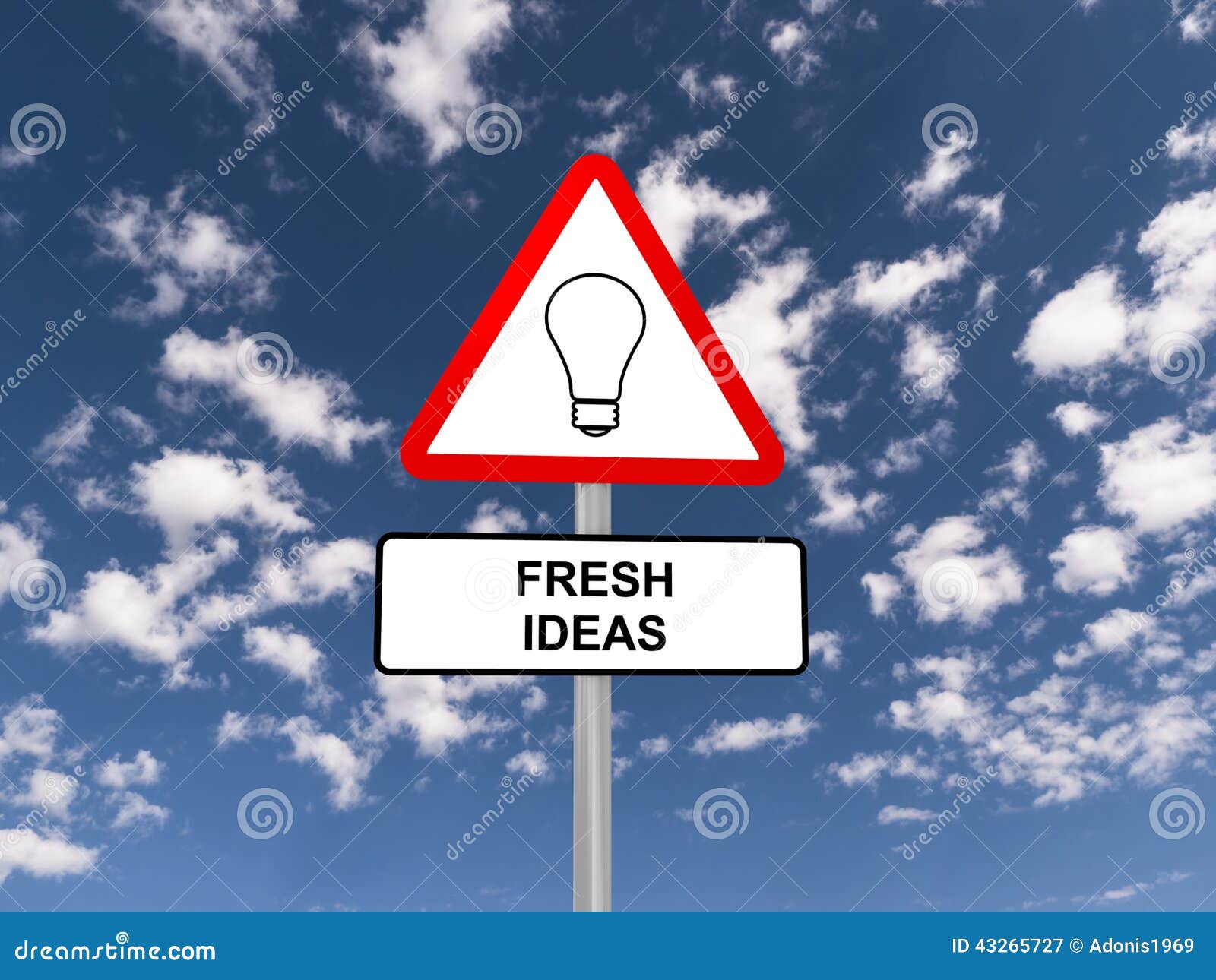 Fresh ideas sign stock image. Image of motivational, business - 43265727