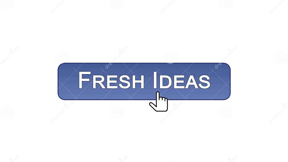 Fresh Ideas Web Interface Button Clicked with Mouse Cursor, Violet Color, Design Stock ...