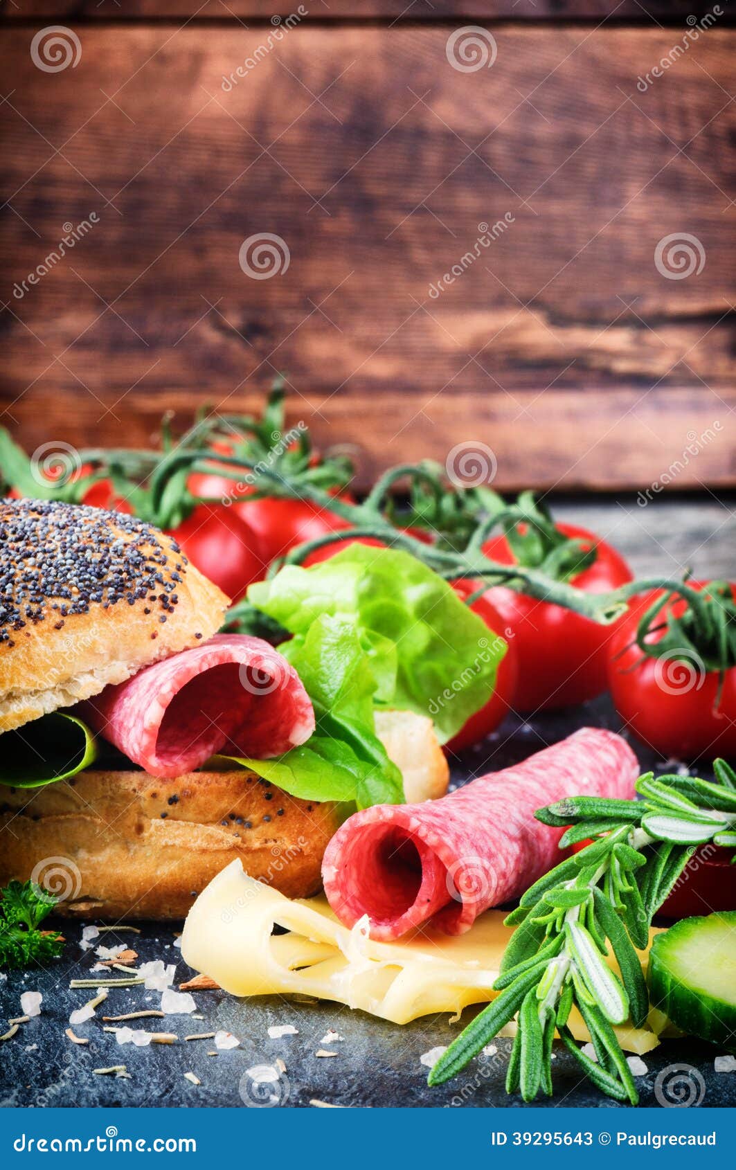 Fresh Ingredients for Healthy Sandwich Stock Image - Image of meal ...