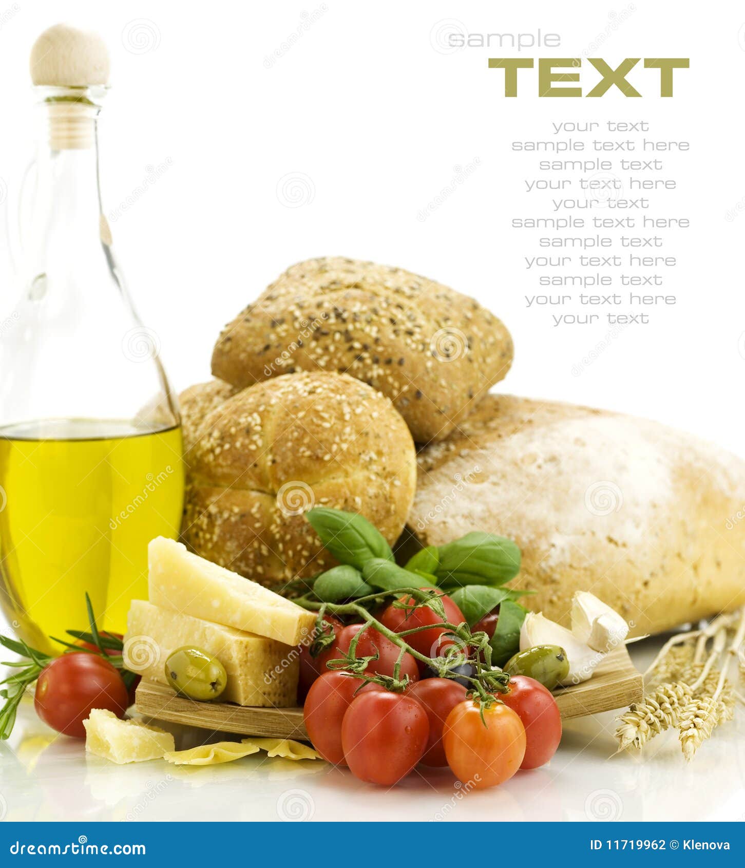 Fresh Ingredients for an Italian Dinner Stock Photo - Image of pasta ...