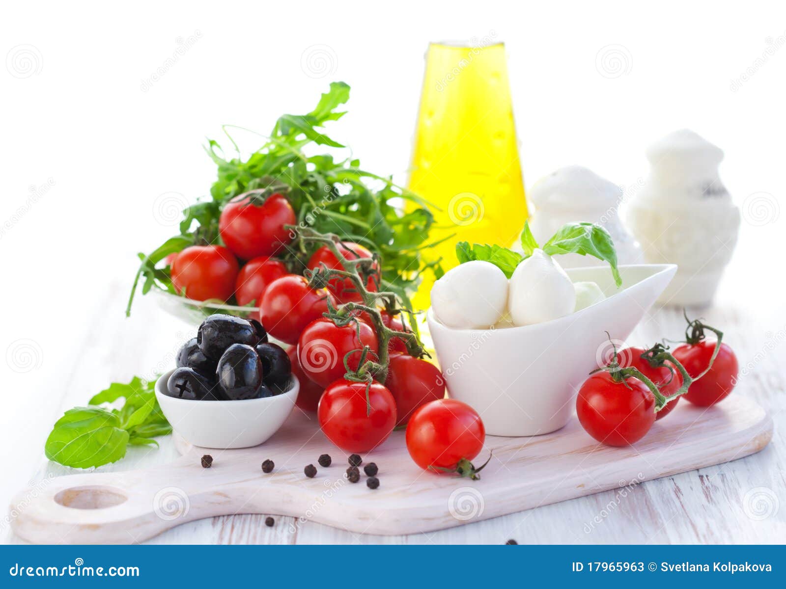 Fresh Ingredients For Salad Stock Image - Image of diet, arugula: 17965963