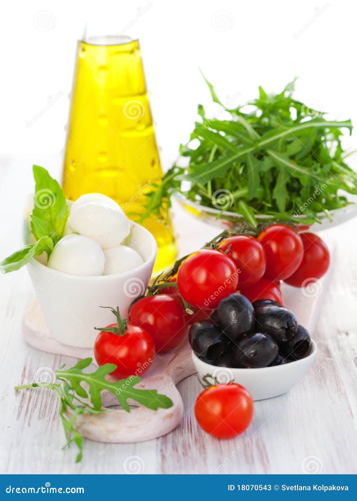 Fresh Ingredients for Salad Stock Image - Image of kitchen, dressing ...