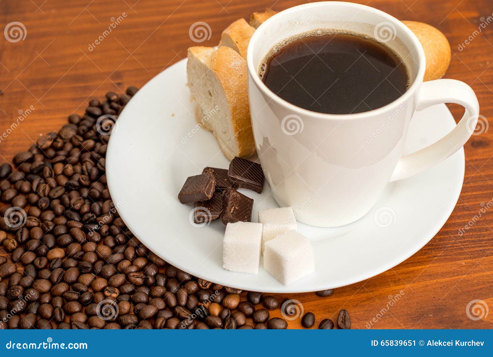 Fresh,invigorating Coffee with Chocolate Stock Image - Image of white ...