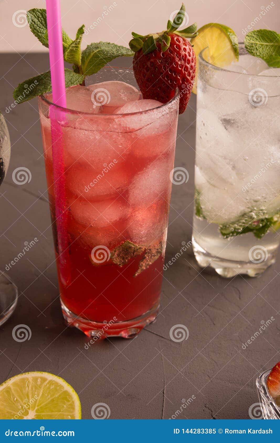 Fresh, Invigorating, Refreshing, Strawberry Mahito. Stock Image - Image ...