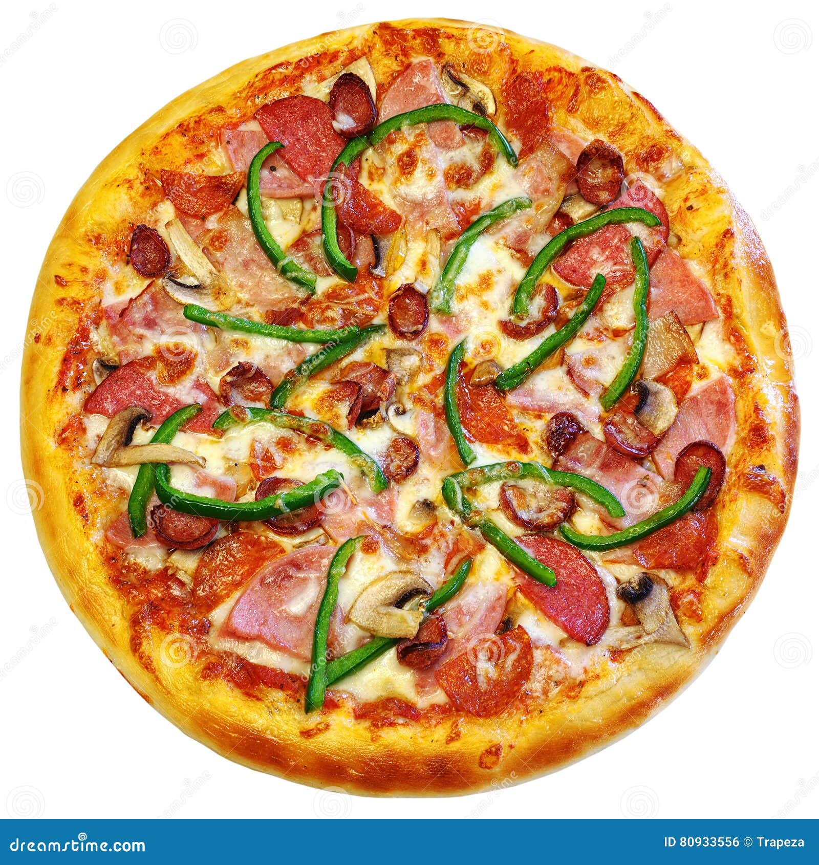 Fresh Italian Classic Original Pizza Isolated on White Stock Photo ...