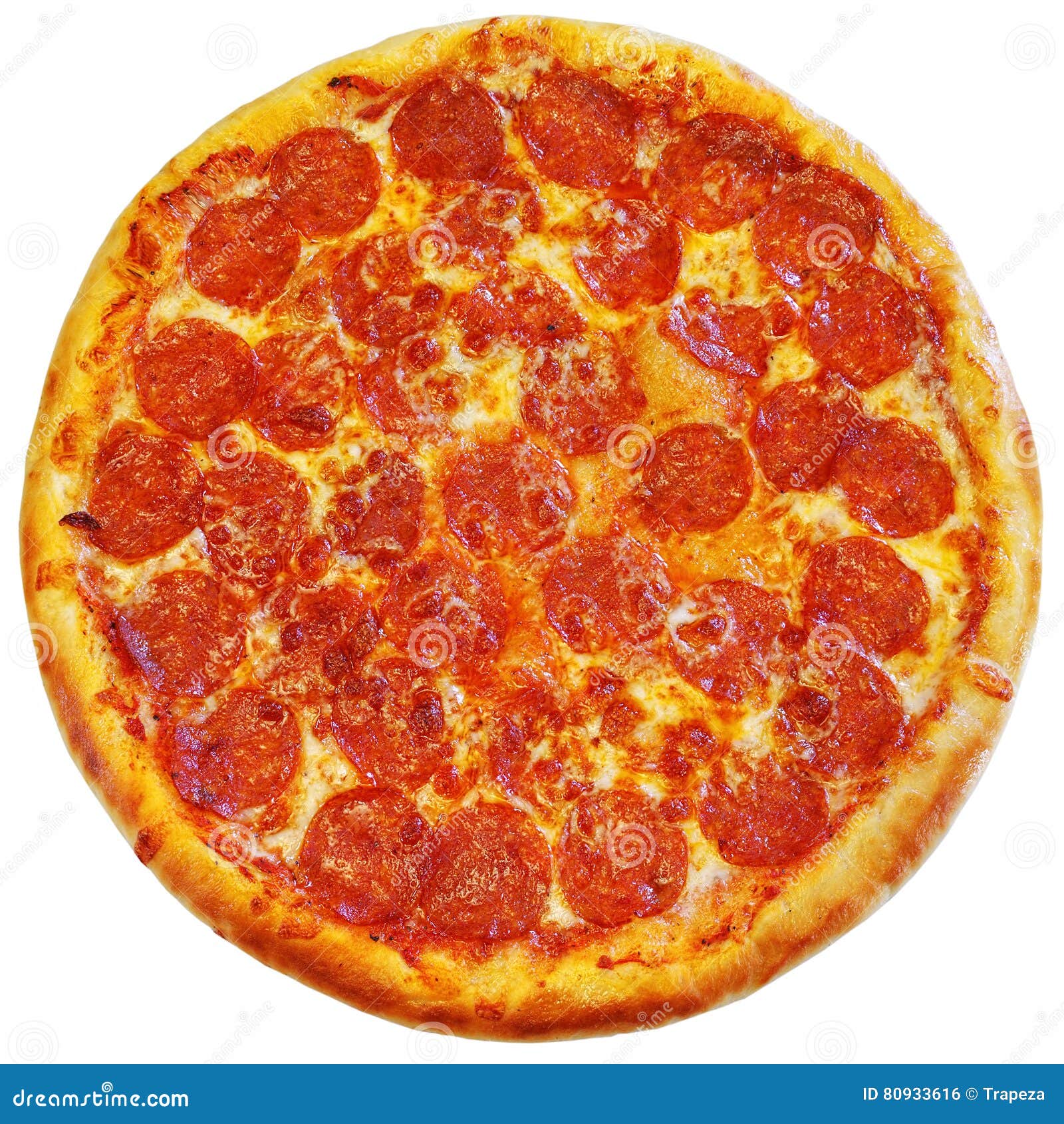 Fresh Italian Classic Original Pizza Isolated on White Stock Photo ...