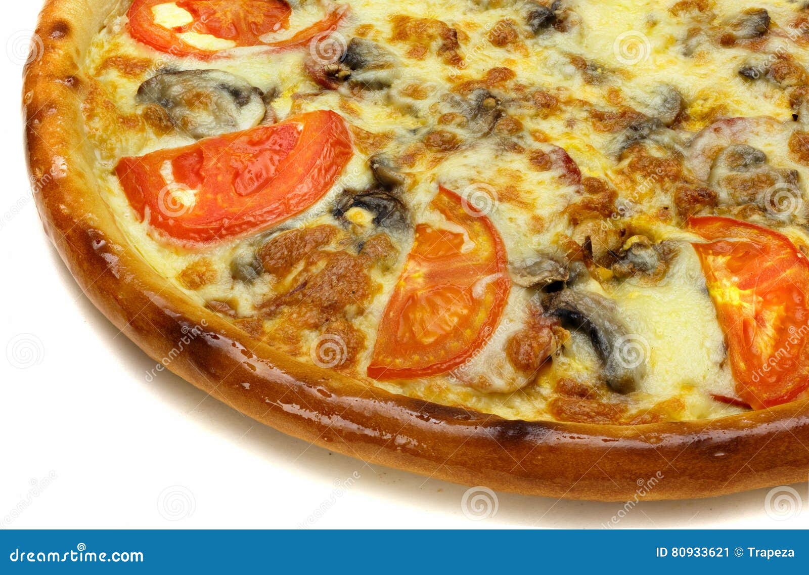 Fresh Italian Classic Original Pizza Isolated on White Stock Image ...