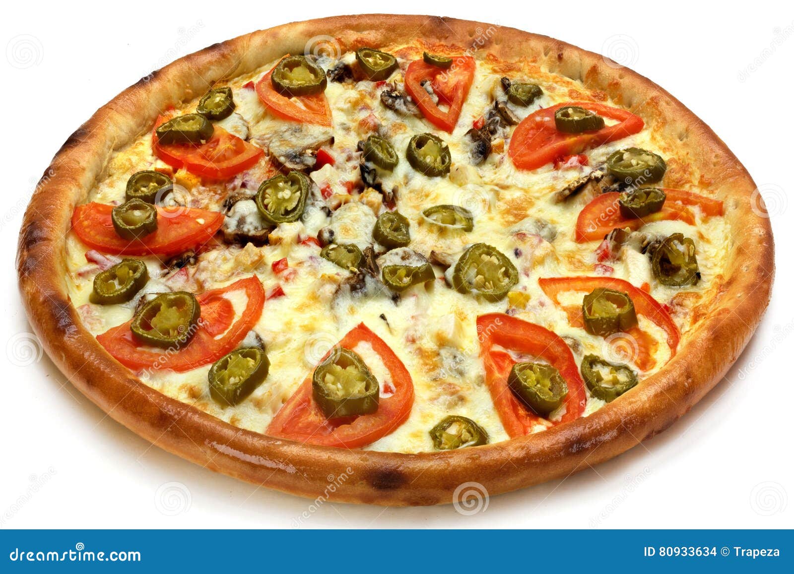 Fresh Italian Classic Original Pizza Isolated on White Stock Photo ...