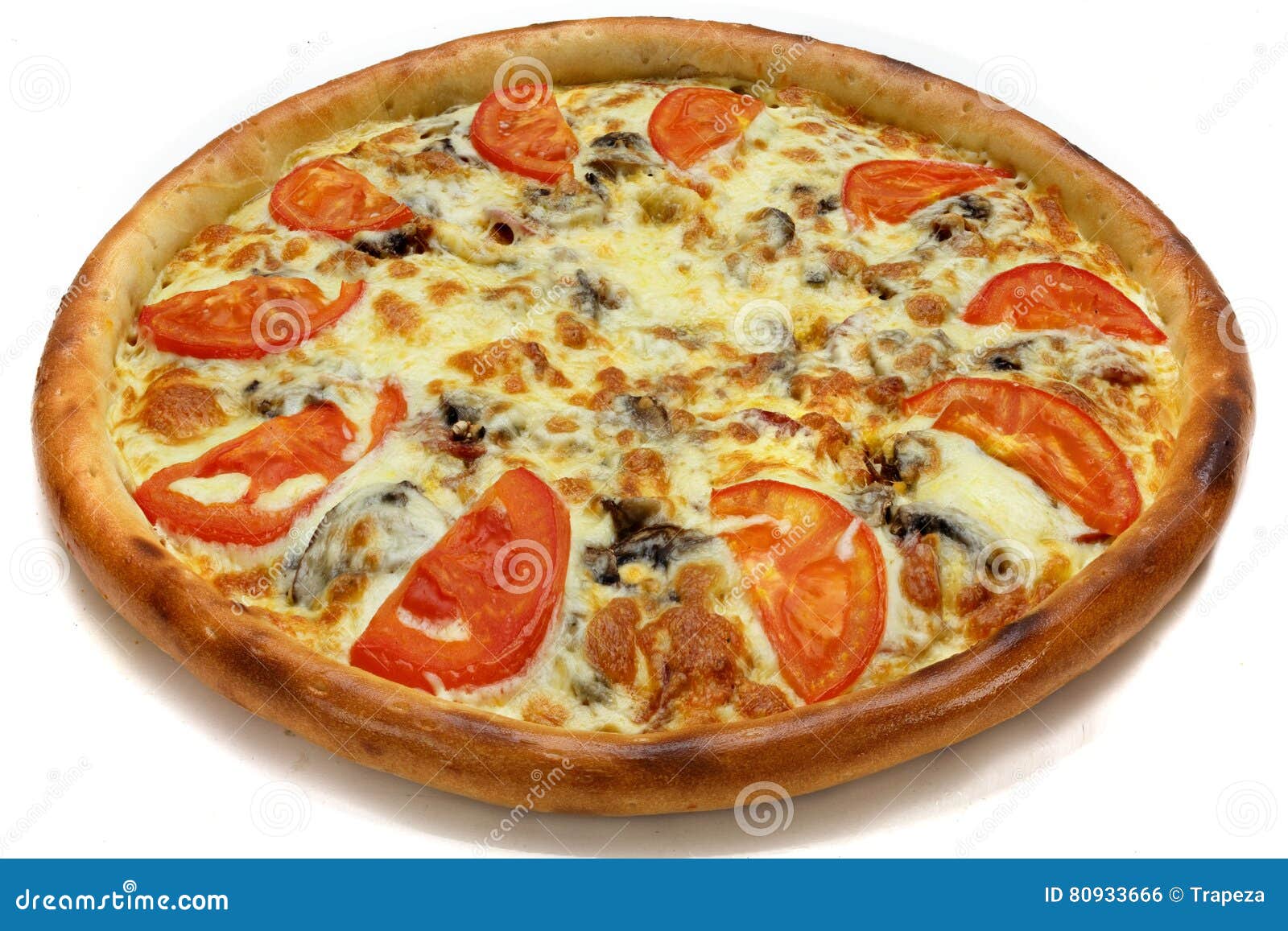 Fresh Italian Classic Original Pizza Isolated on White Stock Photo ...