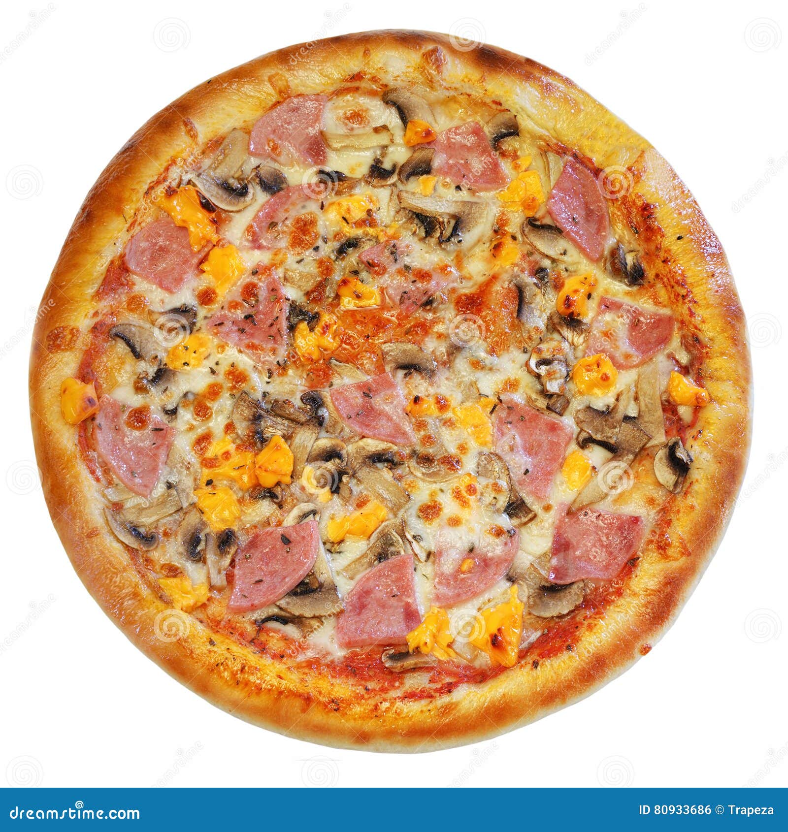 Fresh Italian Classic Original Pizza Isolated on White Stock Photo ...