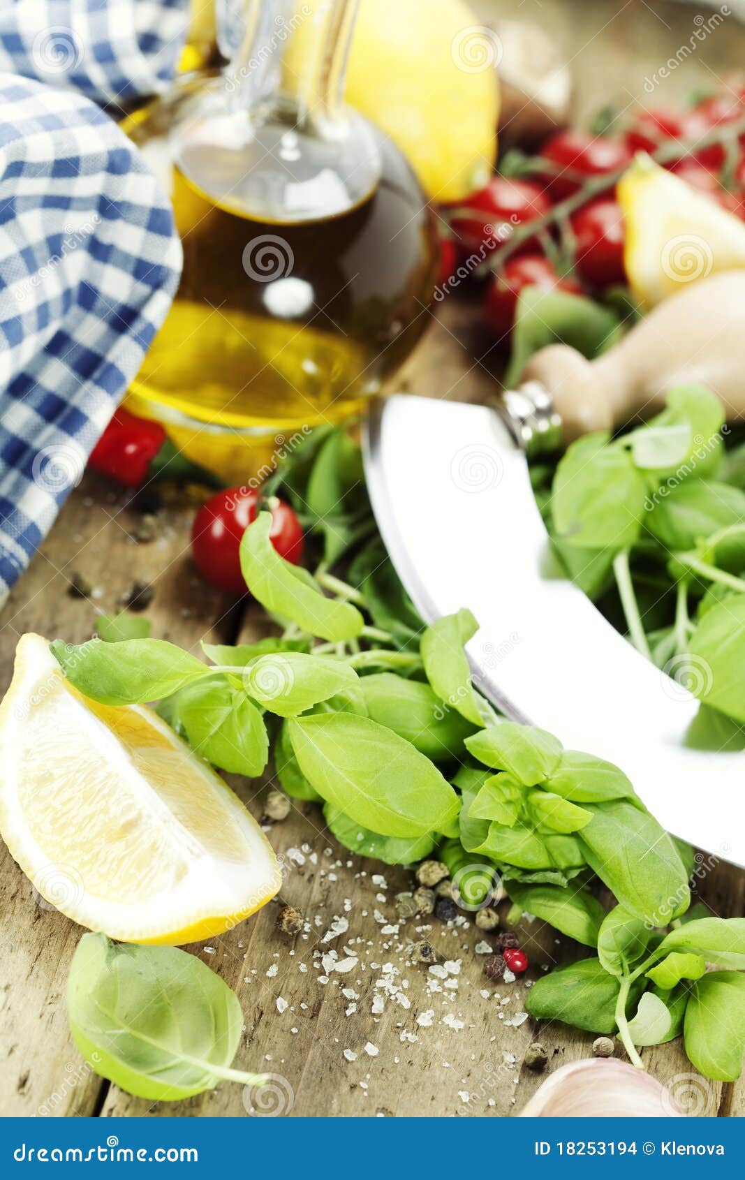 Fresh italian ingredients stock photo. Image of basil - 18253194