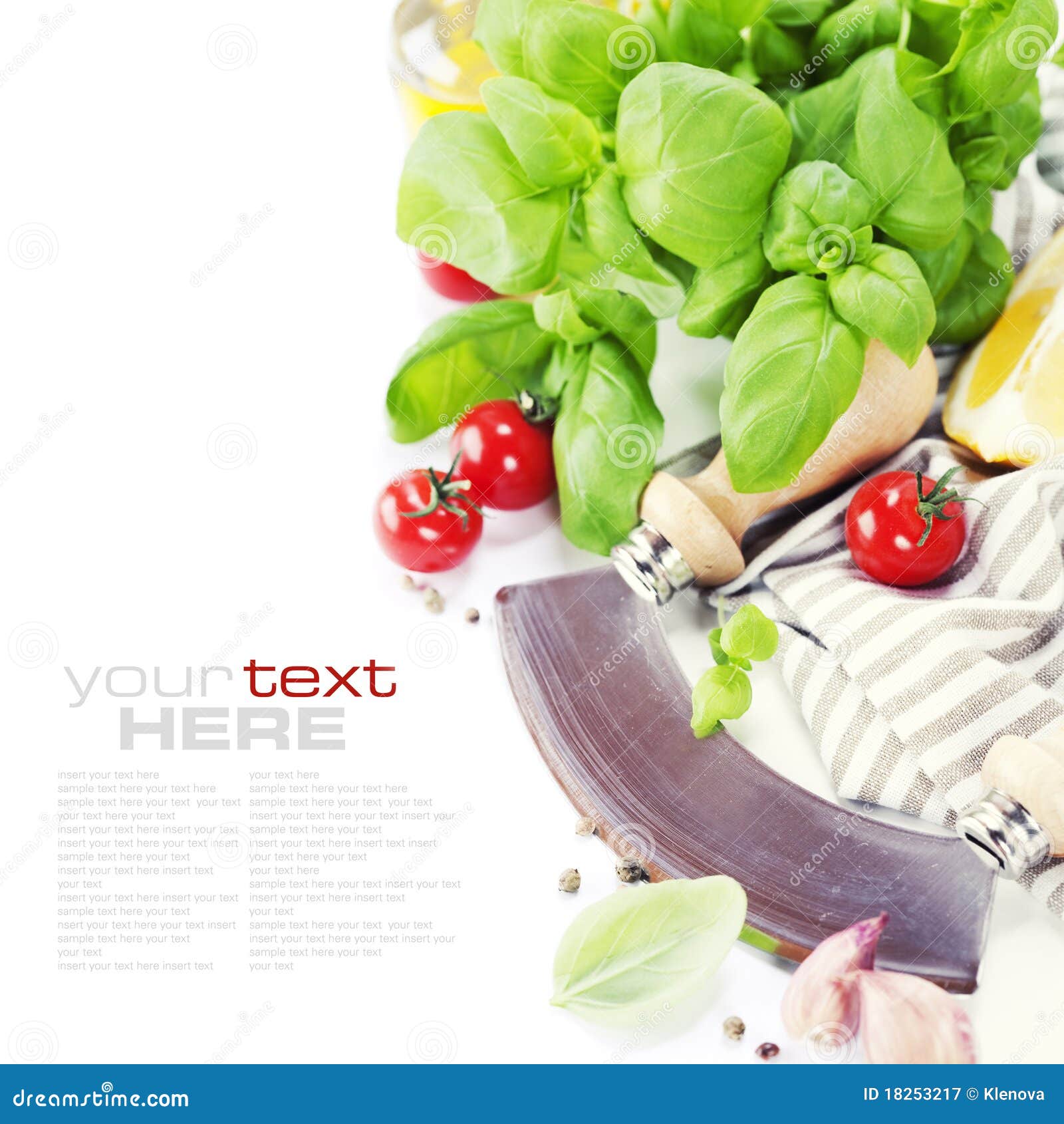 Fresh italian ingredients stock image. Image of herbs - 18253217