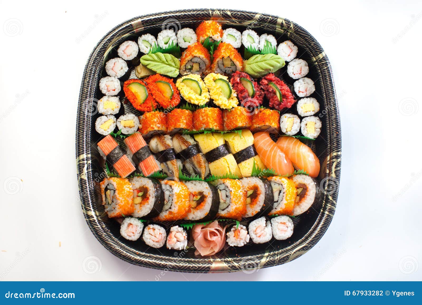 Fresh Japanese Sushi Platter Stock Photo - Image of chopstick, assorted ...