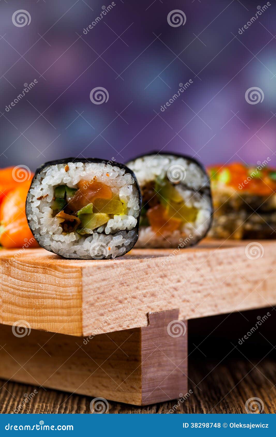 Fresh Japanese sushi set stock photo. Image of dinner - 38298748