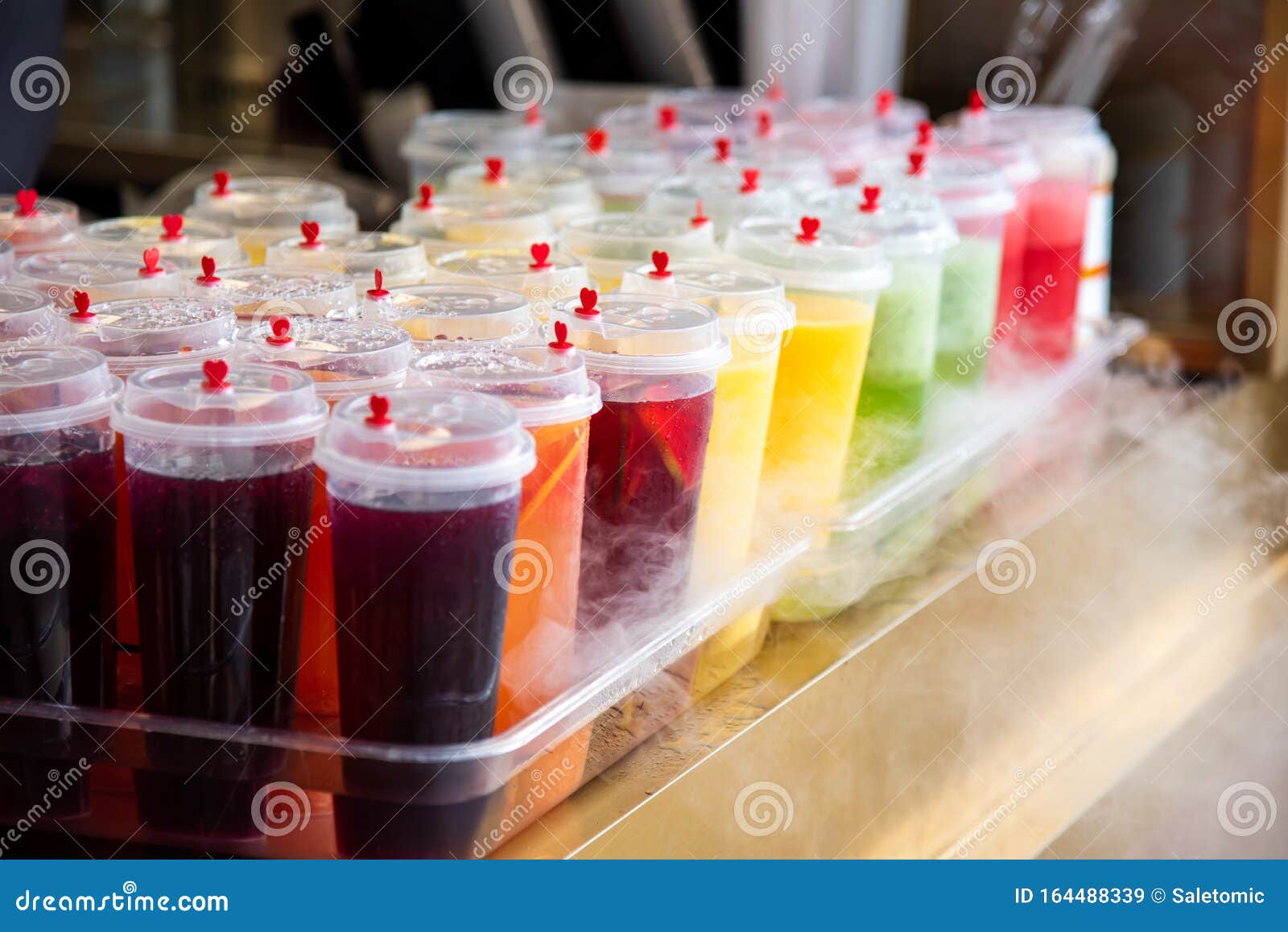 Fresh Juices Chilled with Liquid Nitrogen Stock Image - Image of cold, apple: 164488339