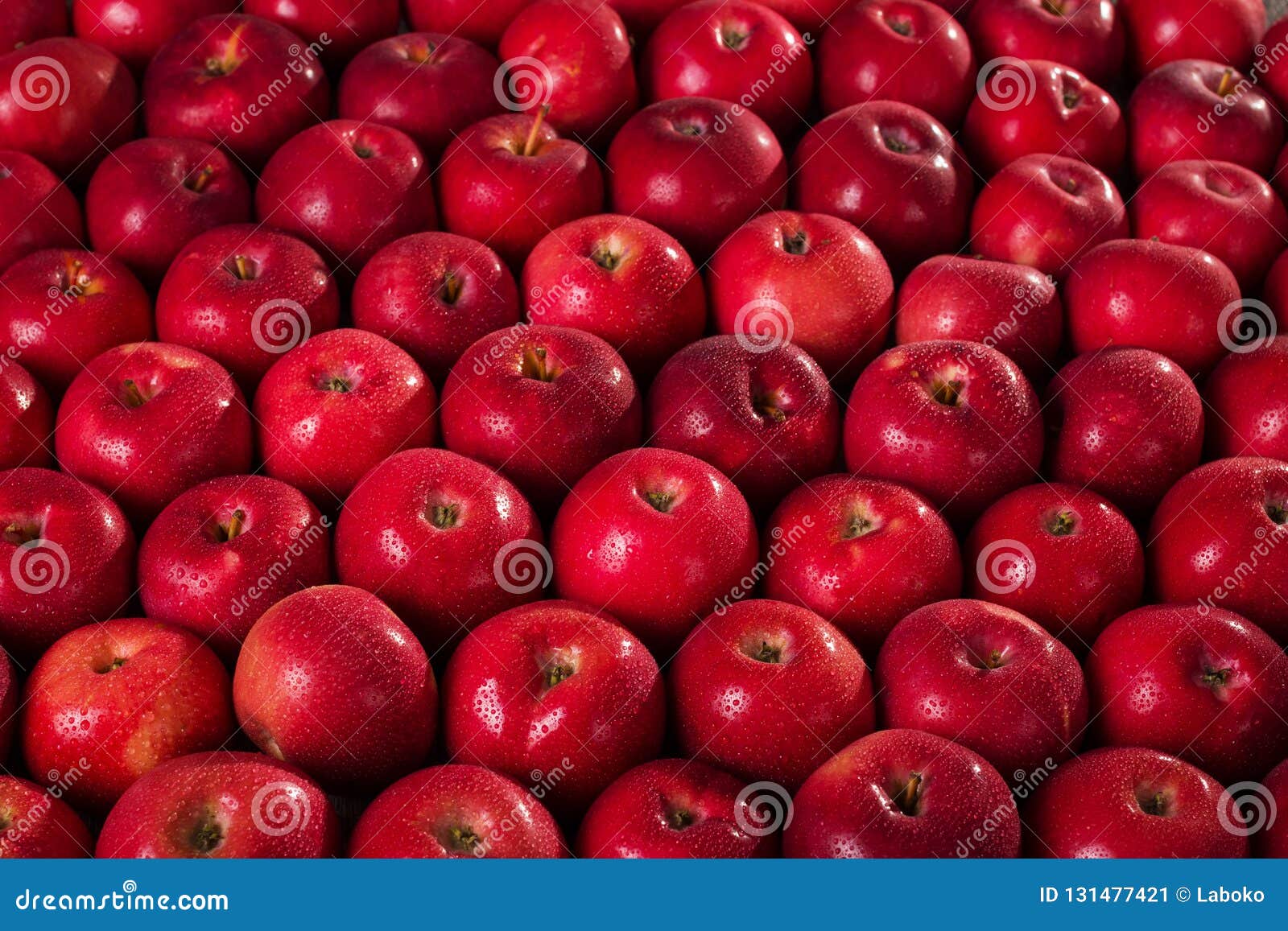 Fresh Juicy Apples Mac in Water Droplets. the Background Image Stock ...