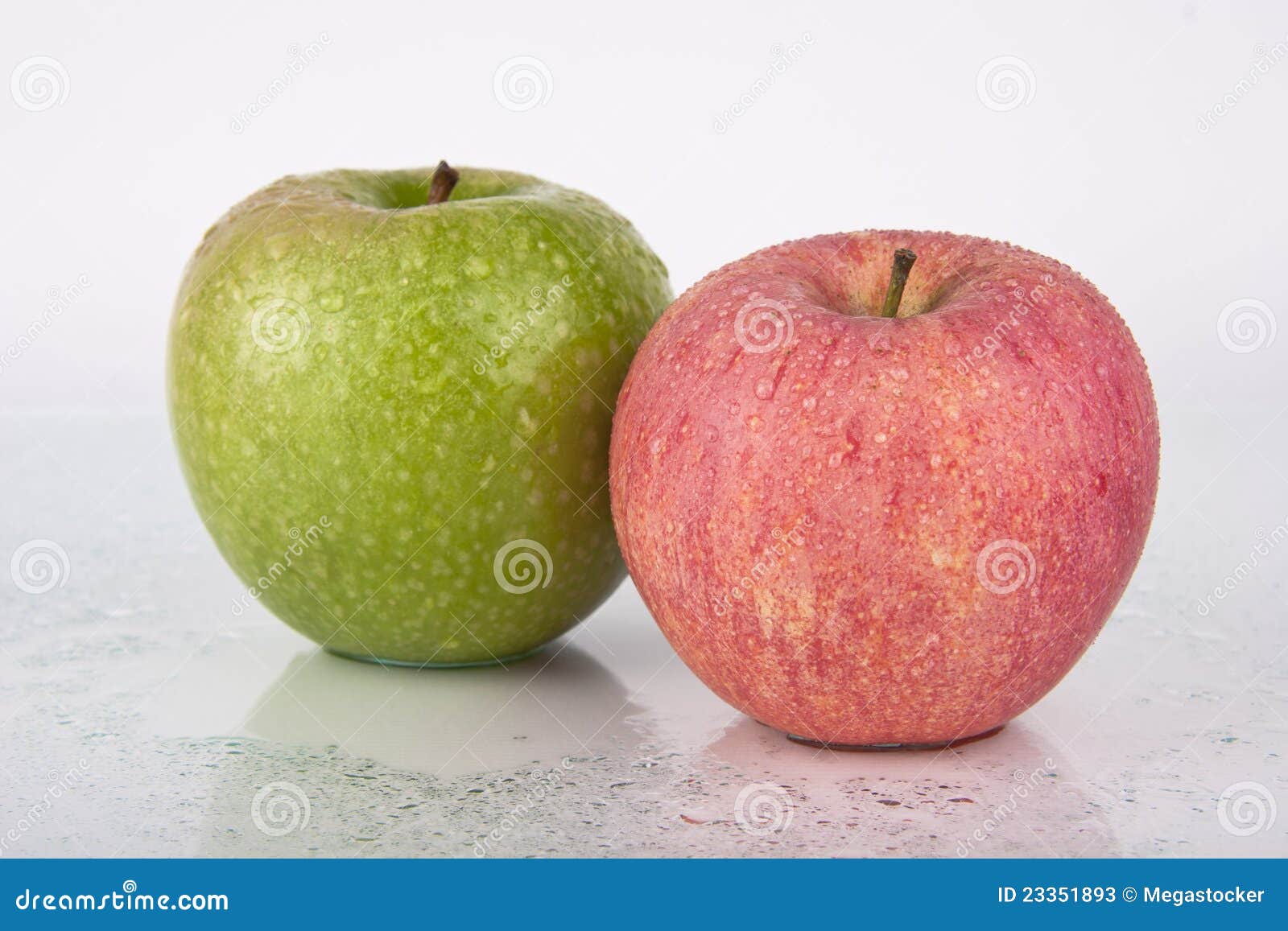 Fresh Juicy Apples on White Stock Image - Image of fruit, apple: 23351893