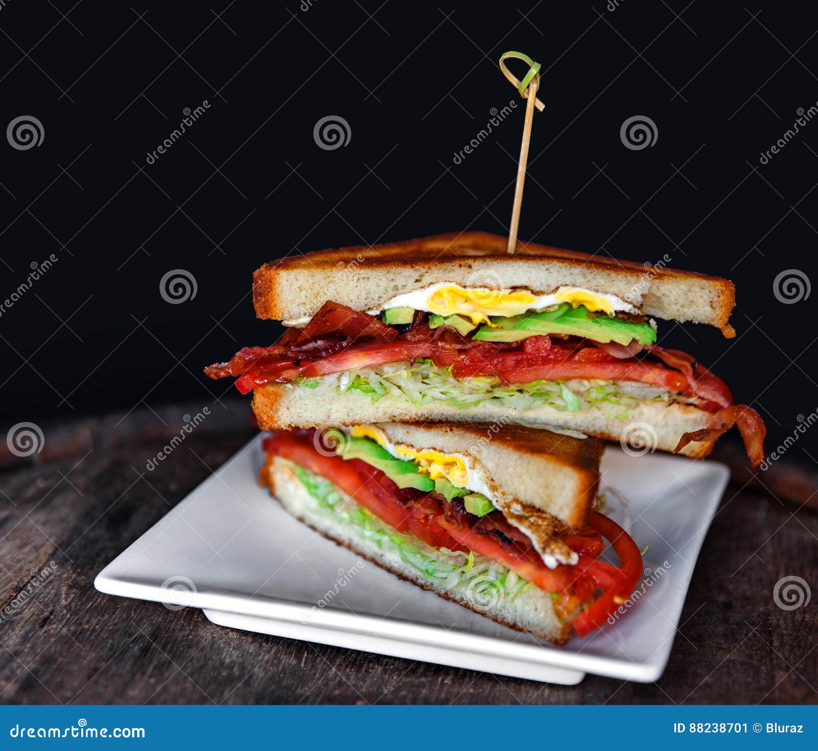 Fresh and Juicy Bacon Sandwich Stock Image - Image of fries, juicy ...
