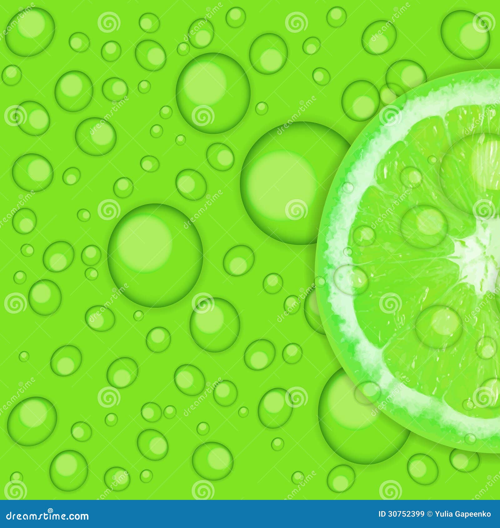 Fresh Juicy Lime Background Vector Illustration Stock Vector ...