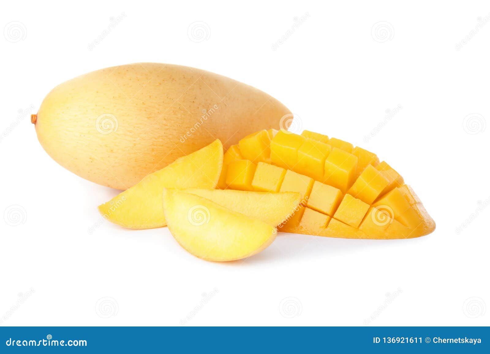 Fresh Juicy Mango Isolated on White Stock Image - Image of orange ...