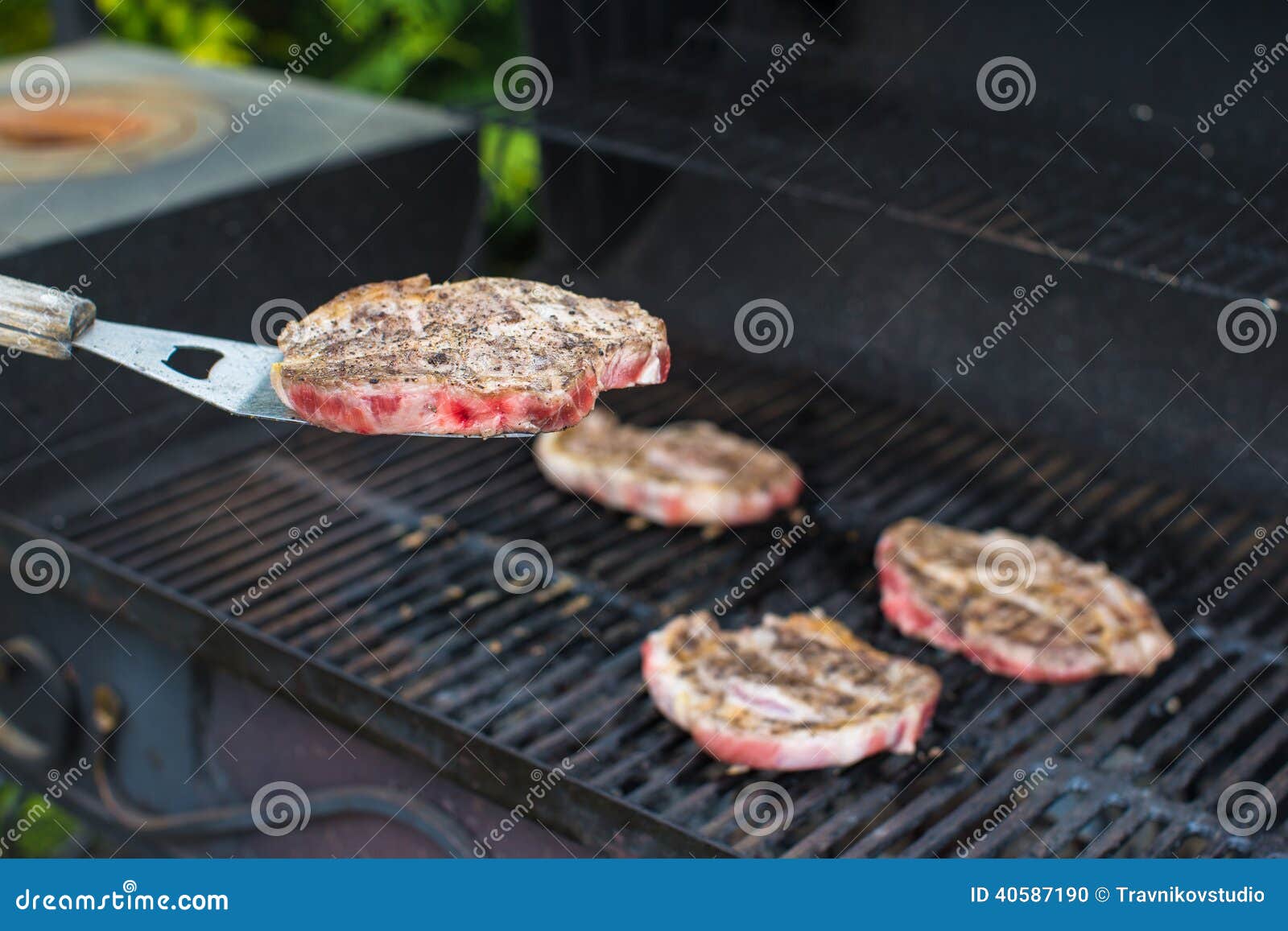 Fresh Juicy Meat on an Open Barbecue Stock Photo - Image of cooking ...