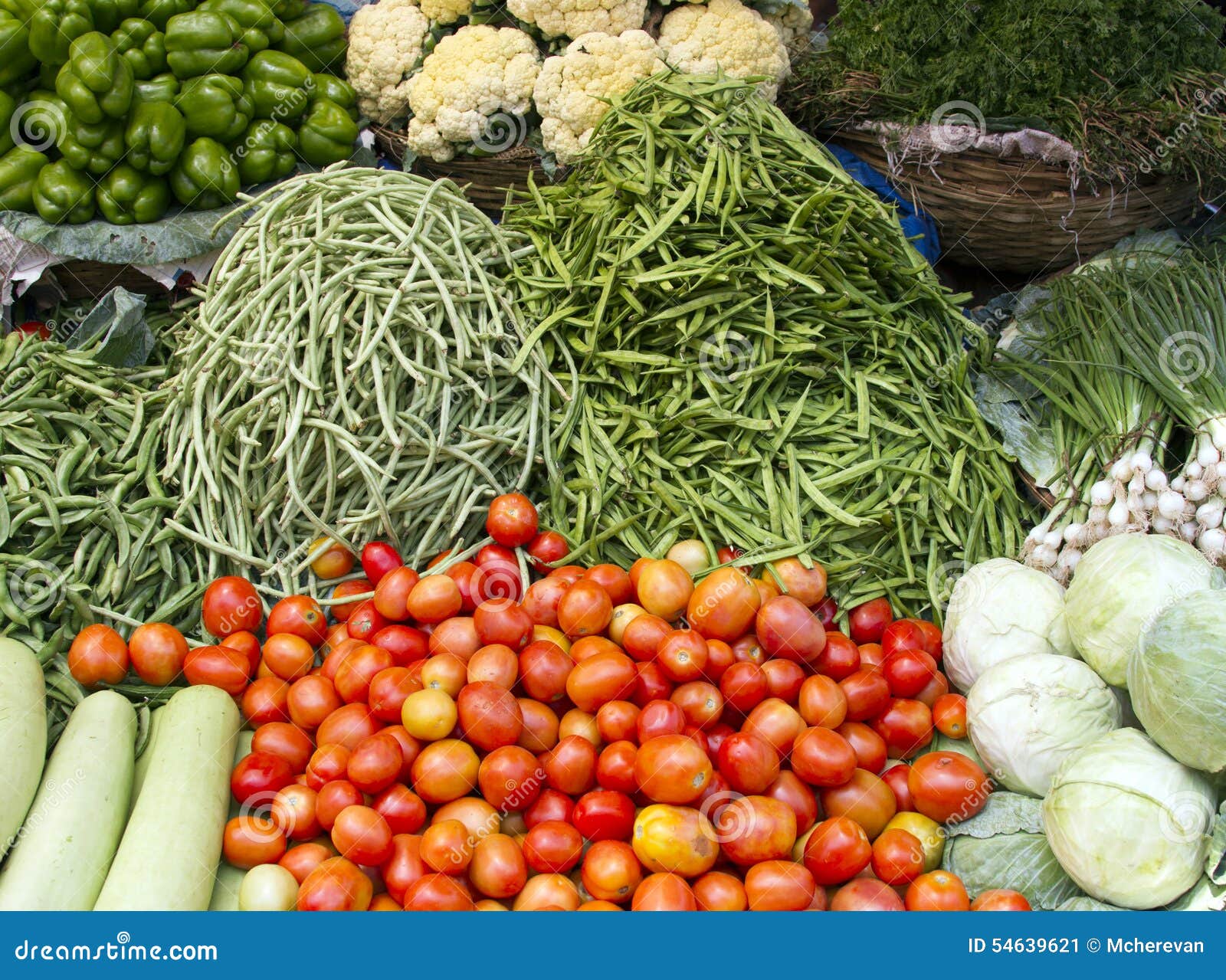 Fresh Juicy Vegetables on the Counter in India Goa Stock Image - Image ...