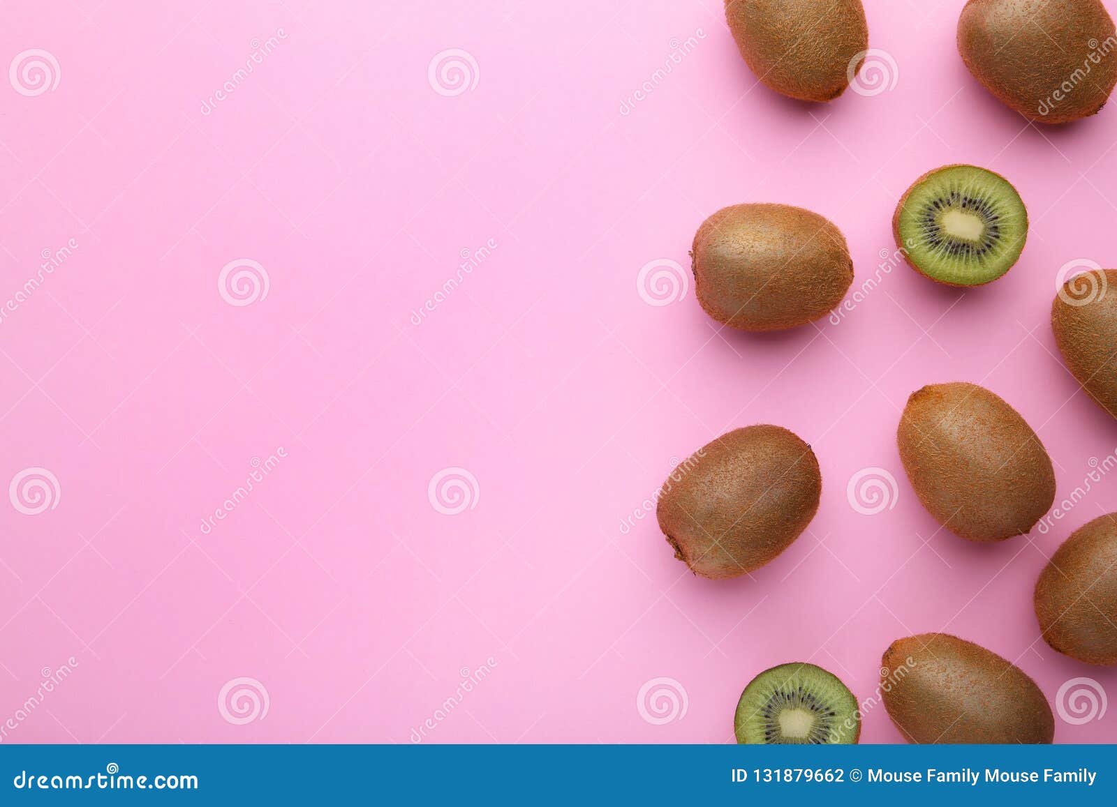Fresh Kiwi Fruit On Pink Wooden Background Stock Photo - Image of ripe ...