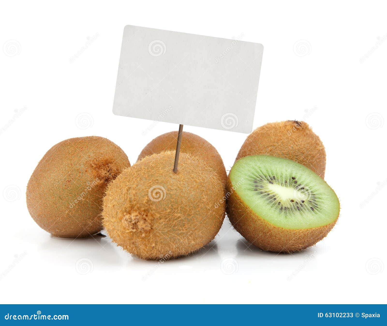 Fresh kiwi with price tag stock image. Image of information - 63102233