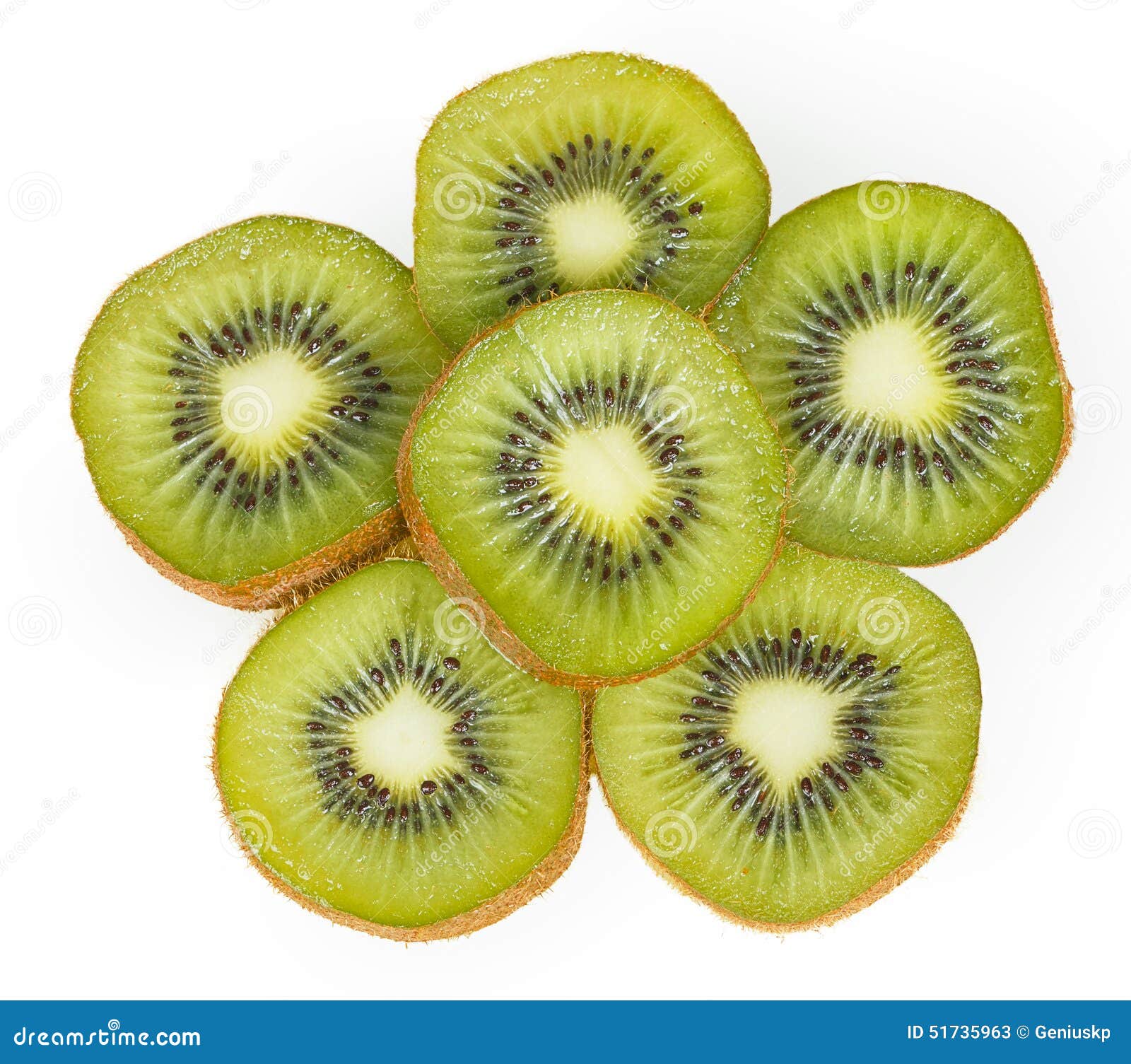 Fresh kiwi slices stock image. Image of color, juicy - 51735963