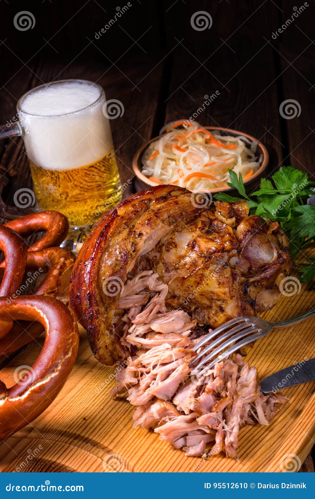 Fresh Knuckle Prepared for Oktoberfest Stock Photo - Image of ...