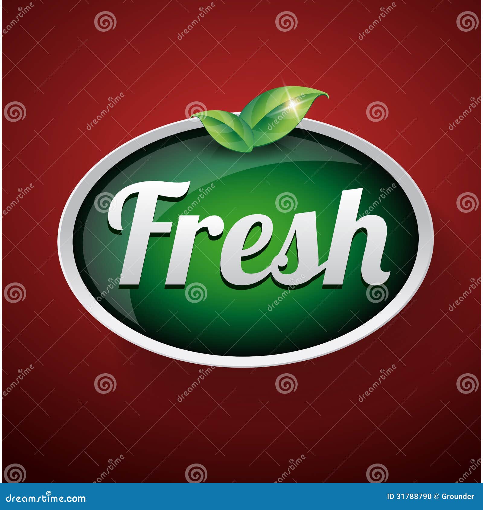Fresh label button vector stock vector. Illustration of droplet - 31788790