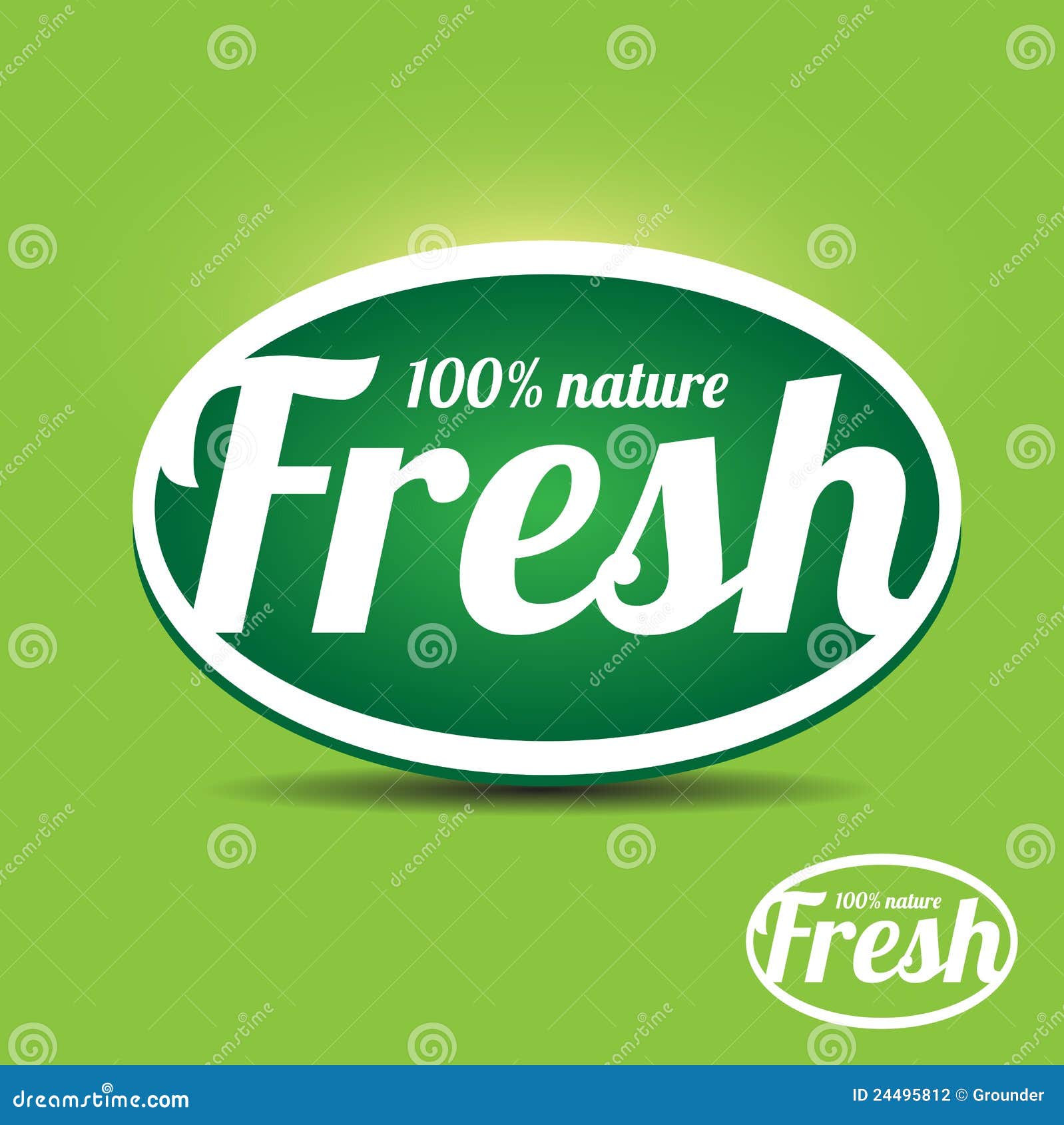 Fresh label nature stock vector. Illustration of freshness - 24495812