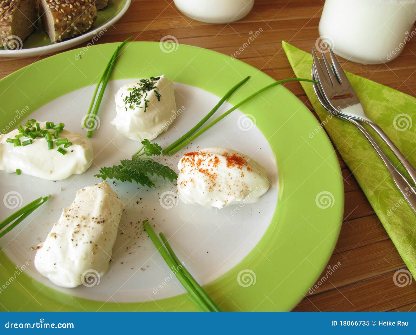 Fresh Labneh - Strained Yogurt Stock Image - Image of paprika, dill ...