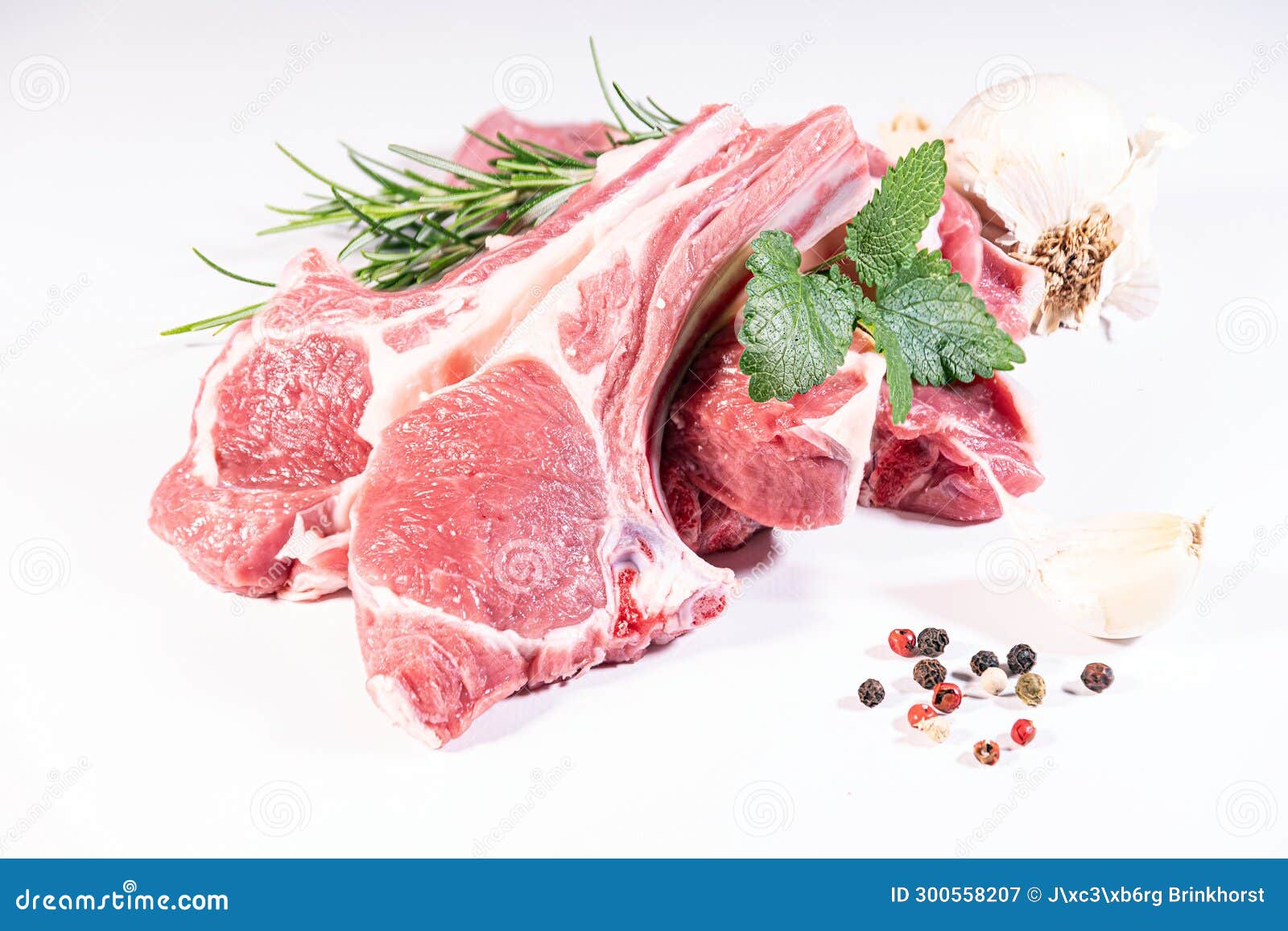 Fresh Lamb Chops from the Butcher Stock Image - Image of cooking, beans ...